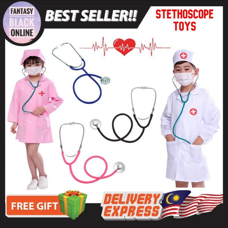 #Readystock Stethoscope toys for kids Nurse Health Medical Head ...