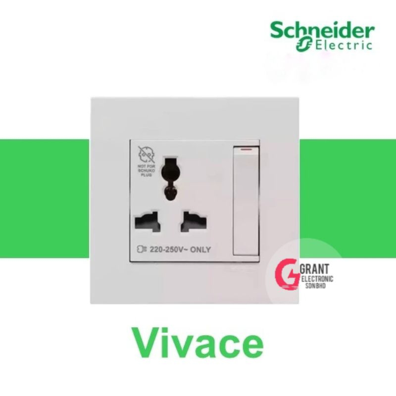 Schneider Vivace 13A Universal Socket | Shopee Malaysia