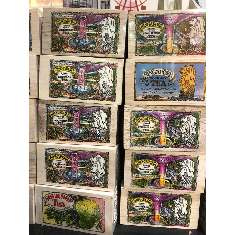 Singapore Mlesna Wooden Box Merlion Tea souvenir | Shopee Malaysia