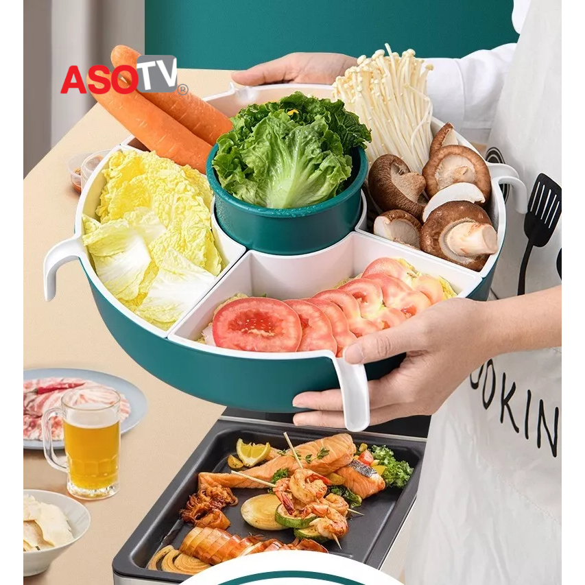 ASOTV® Rotatable Steamboat Bowl Drainer Container 0231 Steamboat ...