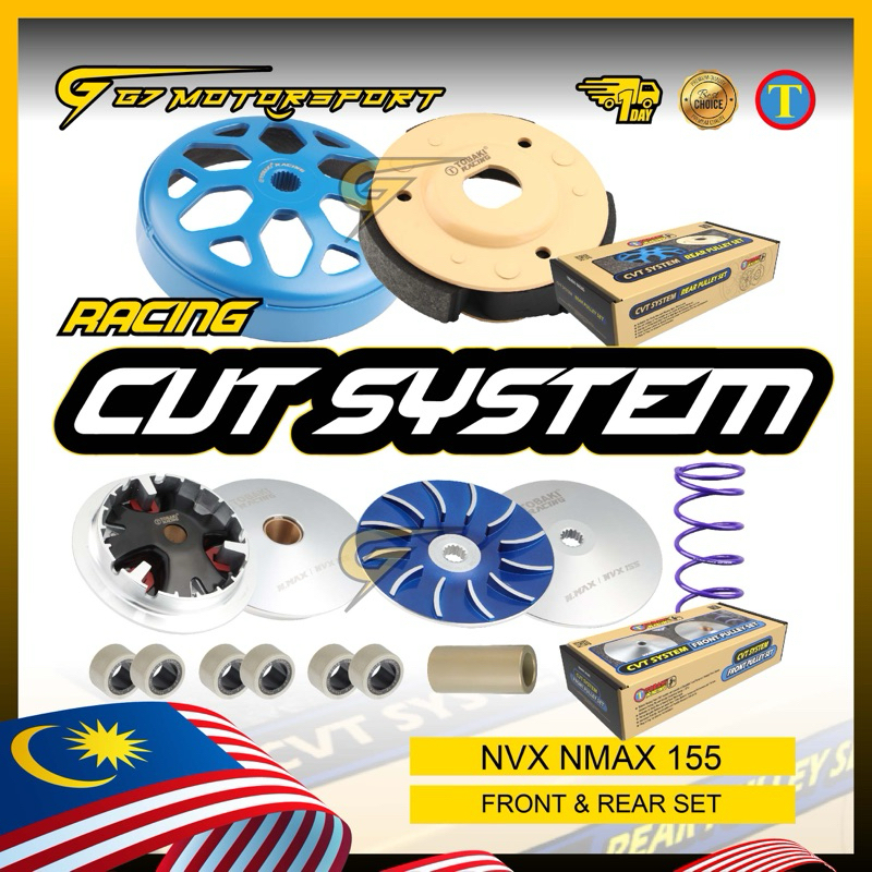 CVT System | Front & Rear Pulley Racing Set TOBAKI Racing For AEROX ...