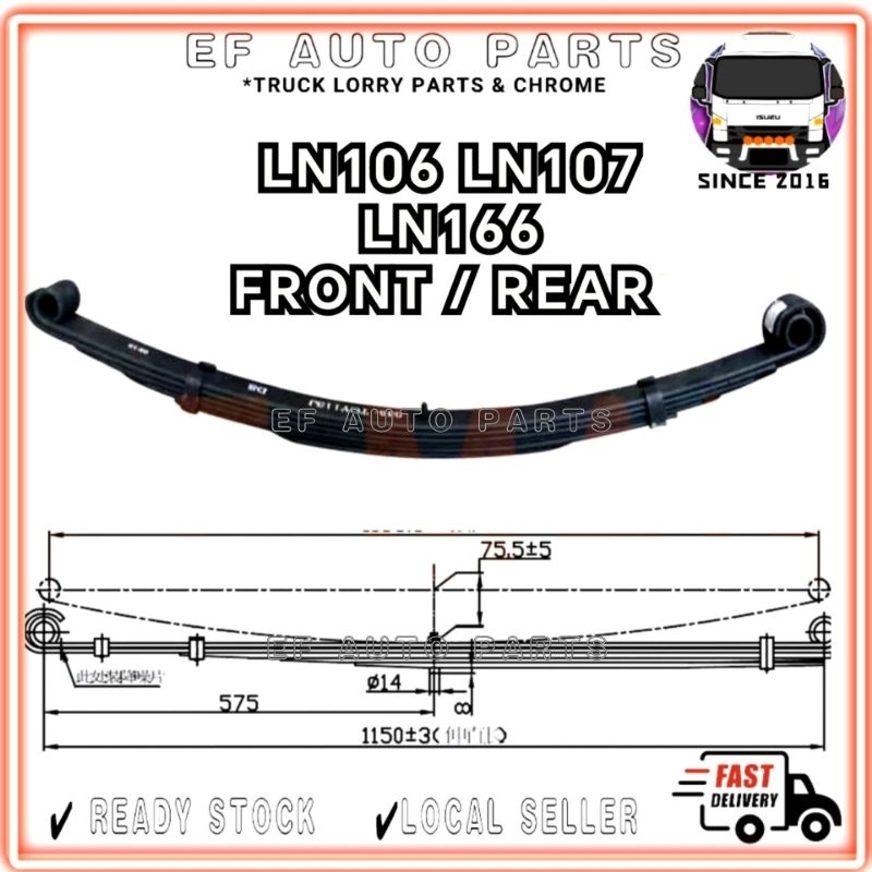 KING TOYOTA HILUX LN106 LN107 LN166 SR LEAF SPRING FRONT REAR 2.8 4X4 ...
