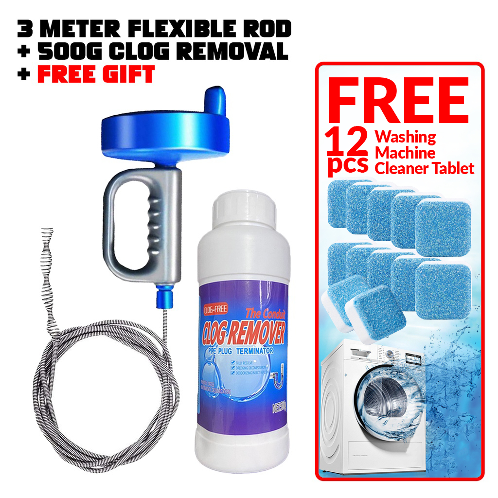 Drain Unblocker Flexible Rod Auger Snake Rod Drain Unclogged Pipe Sink ...