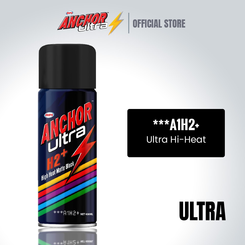 DPI Anchor Ultra Hi-Heat Ultimate Matte Black 400ml Spray Paint / Cat ...