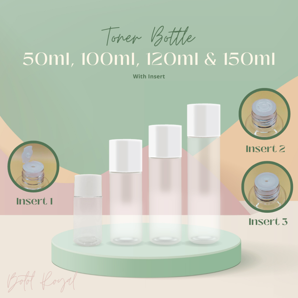 Botol Toner bersama insert 50ml / 100ml / 120m/ 150ml | Shopee Malaysia