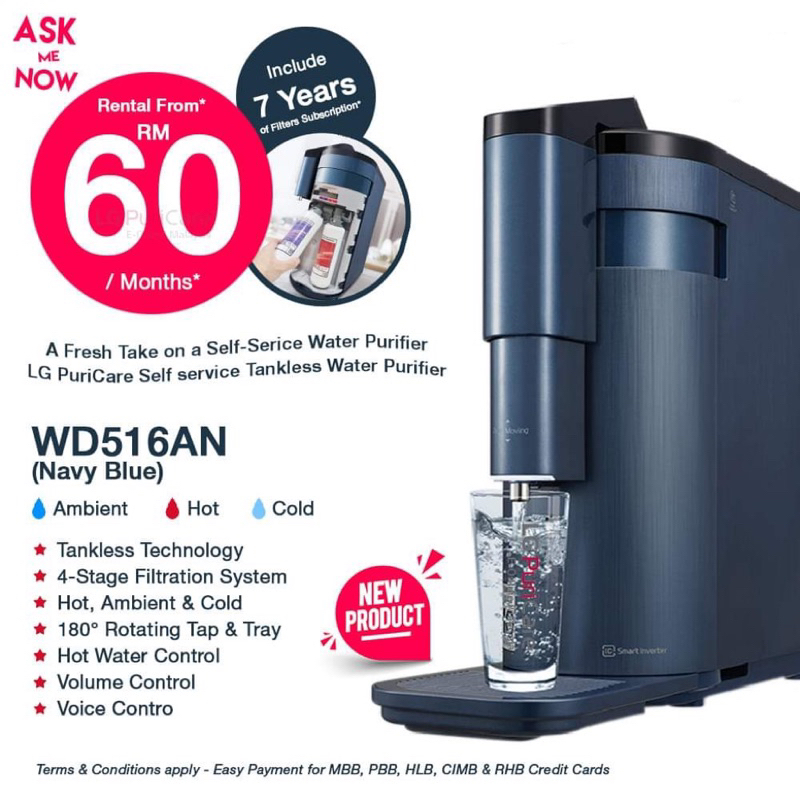 LG Puricare Tankless Water Purifier（WD516） | Shopee Malaysia