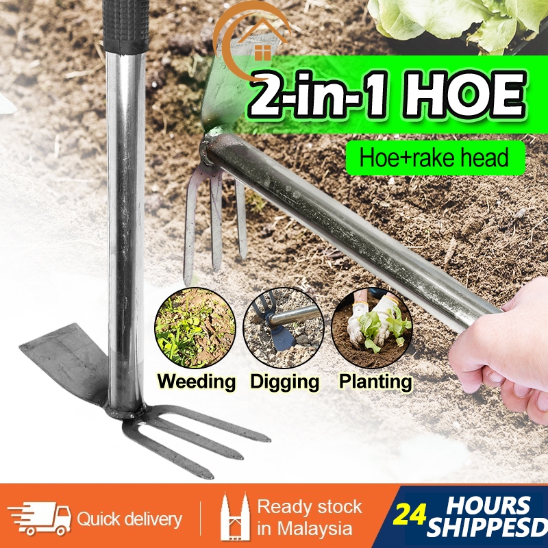 Hoe+Rake Head Handheld Weeding Garden Hoe Rake Planting Vegetable Farm ...