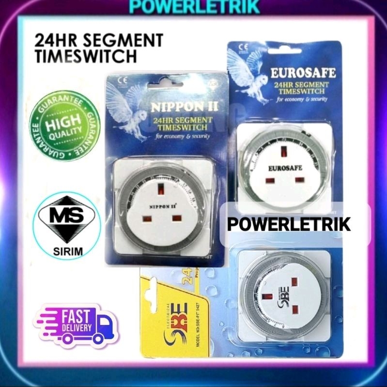 ⏰READY STOCK⏰ SBE/EUROSAFE/NIPPON 24HOURS 13A ANALOG PROGRAMMER PLUG IN ...