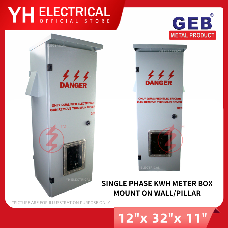GEB 321211 240V Single Phase Outdoor KWH Meter Board (Wall/Pole Mounted ...