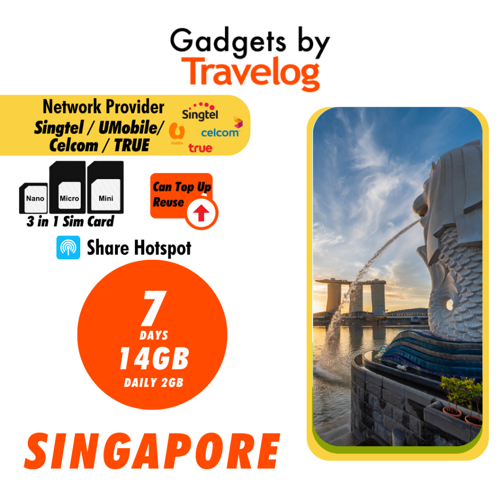 [Singapore Travel SIM] [1-7 Days] 4G High Speed Unlimited Data Travel ...