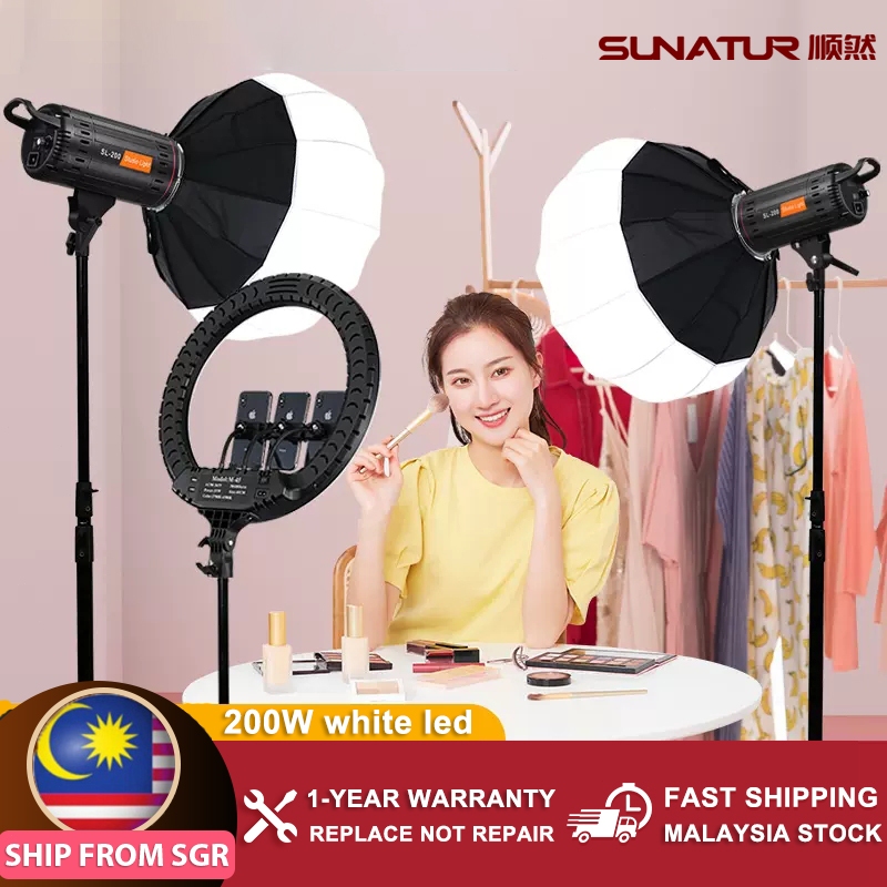 200W COB Lampu Studio Light Professional Photography Light LED Bulb ...