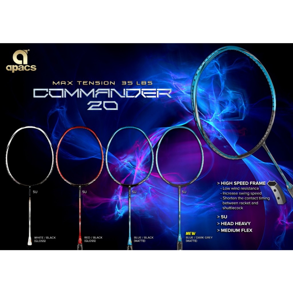 Apacs Badminton Racket Commander Series / Asgardia Lite / Counter ...