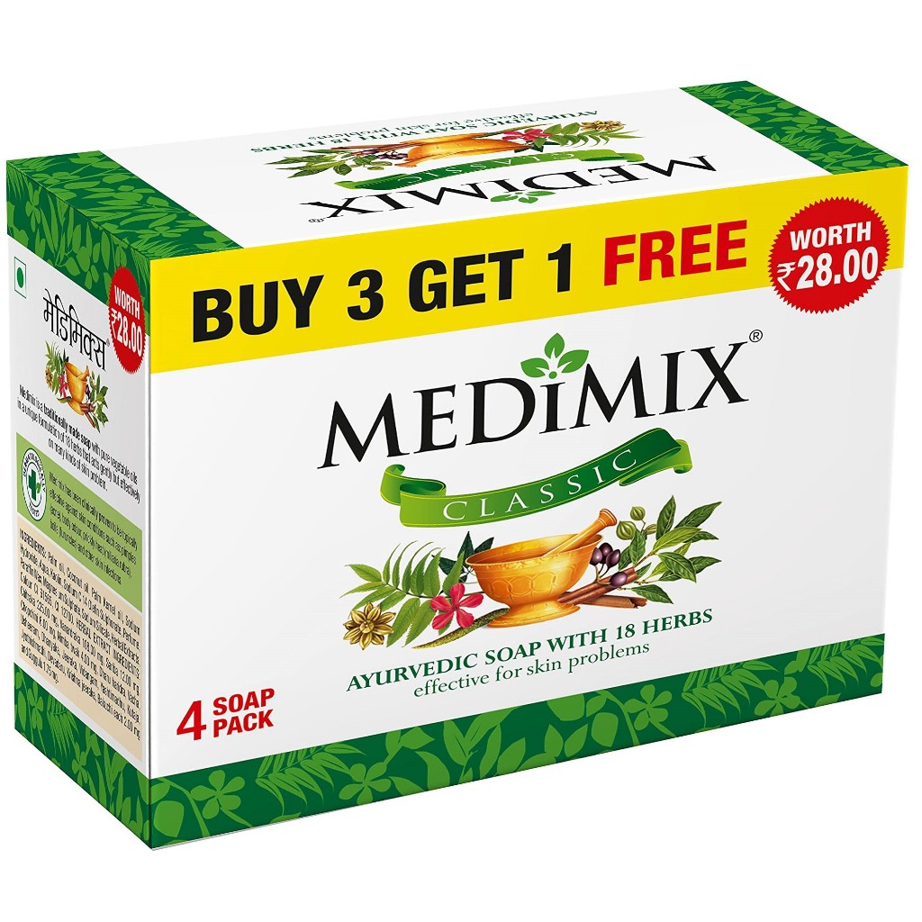 MEDIMIX Ayurvedic Soap - exp 2026 - 4x125g & 4x75g - Transparent ...