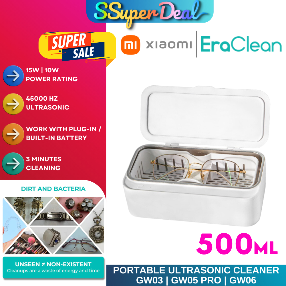 EraClean 500ML Ultrasonic Cleaner Makeup Brush Deep Clean Jewelry ...