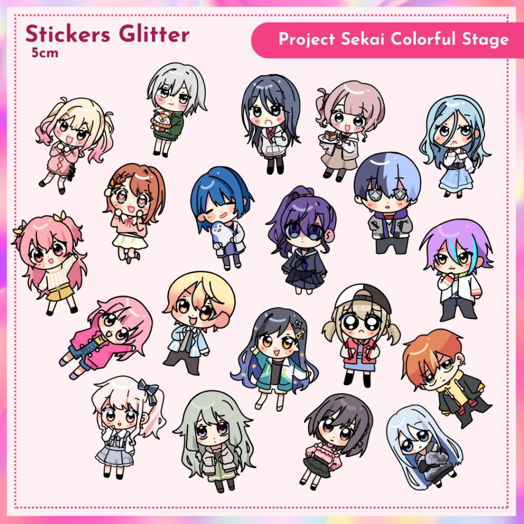[ STICKERS ] Project Sekai Bean Glitter Stickers | Shopee Malaysia