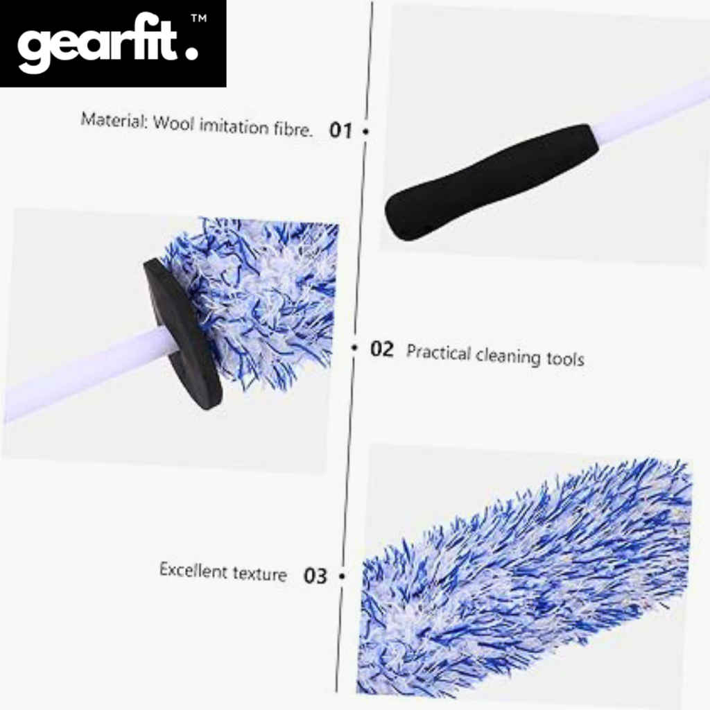 gearfit Microfiber Wheel Brush - Soft Non Metallic Wheel Cleaner Brush ...