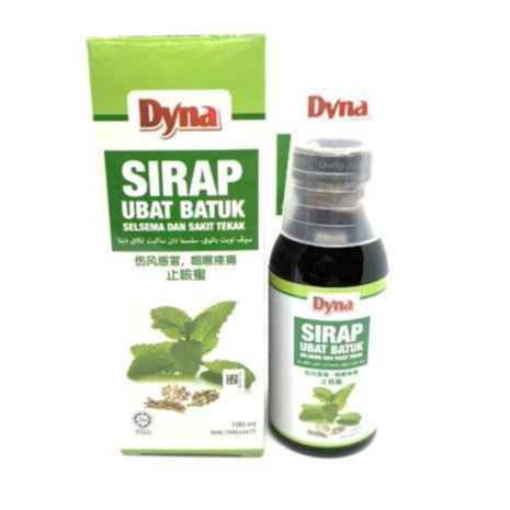 【YHT】Dyna Sirap Batuk Selsema Dan Sakit Tekak 100ml 傷風感冒，咽喉疼痛止咳蜜 Dyna ...