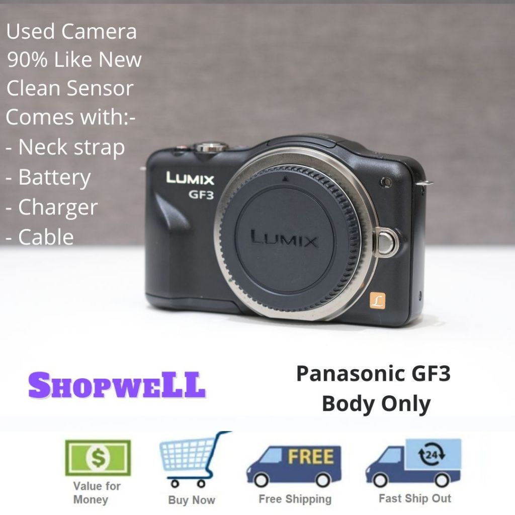 Panasonic GF3 Camera Body Only Lumix Micro Four Third - Used Kamera Set ...