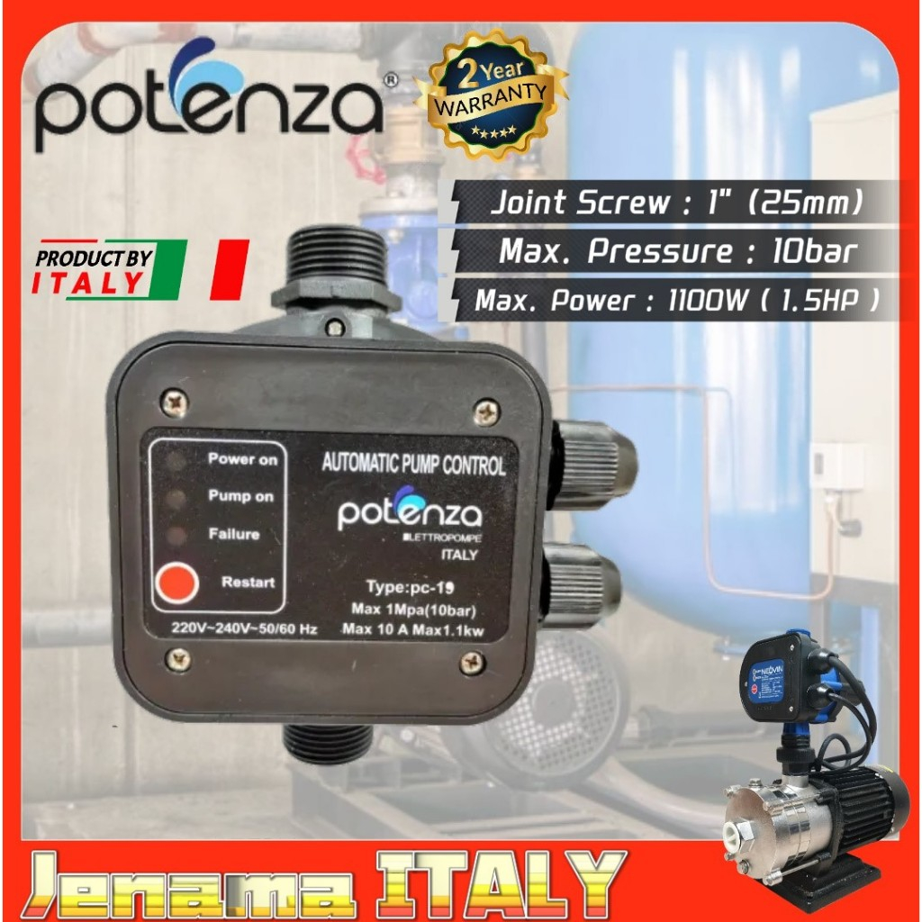 POTENZA ITALY PC-10 Automatic Pump Control Pressure Auto Switch | Shopee Malaysia