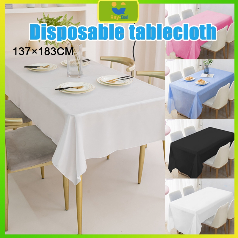 Waterproof Picnic Table Cloth Cover Disposable Birthday Party Plastic ...