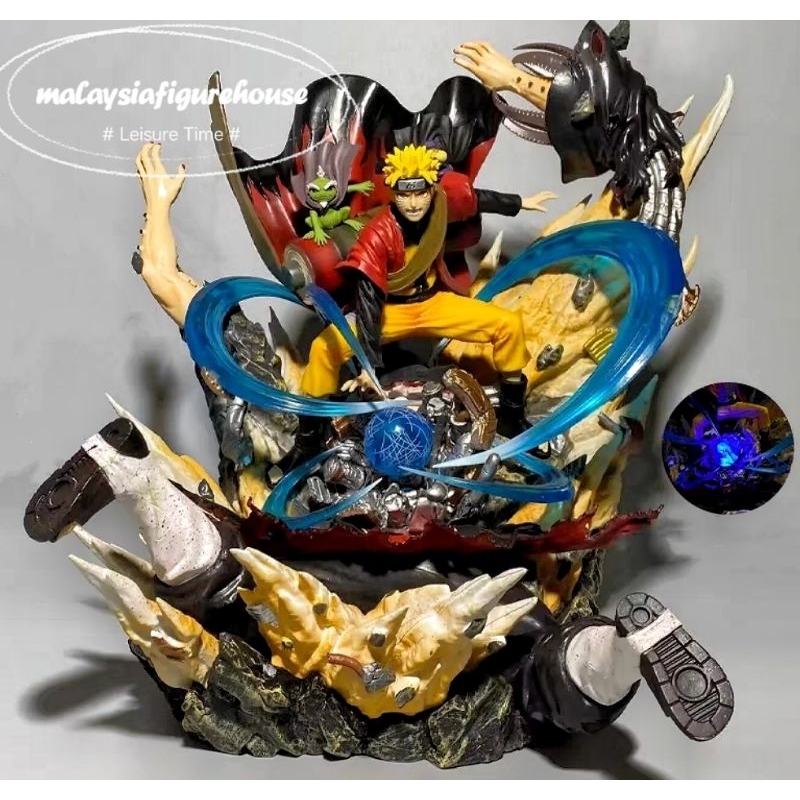 🔥READY STOCK🔥28CM NARUTO GK UZUMAKI NARUTO GOD MODE LIGHT UP COPY RESIN ...