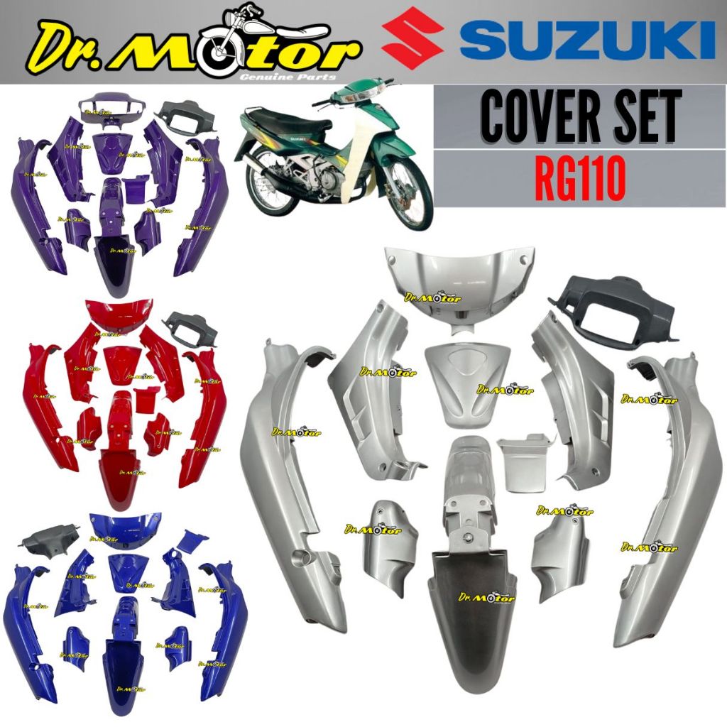 SUZUKI RG110 RG 110 SPORT RGS COVERSET COVER SET BODY CAVER KAVER BODY ...