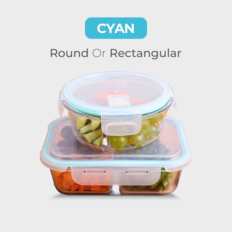 Heat Resistant Borosilicate Glass Container Thick Durable Build Food ...