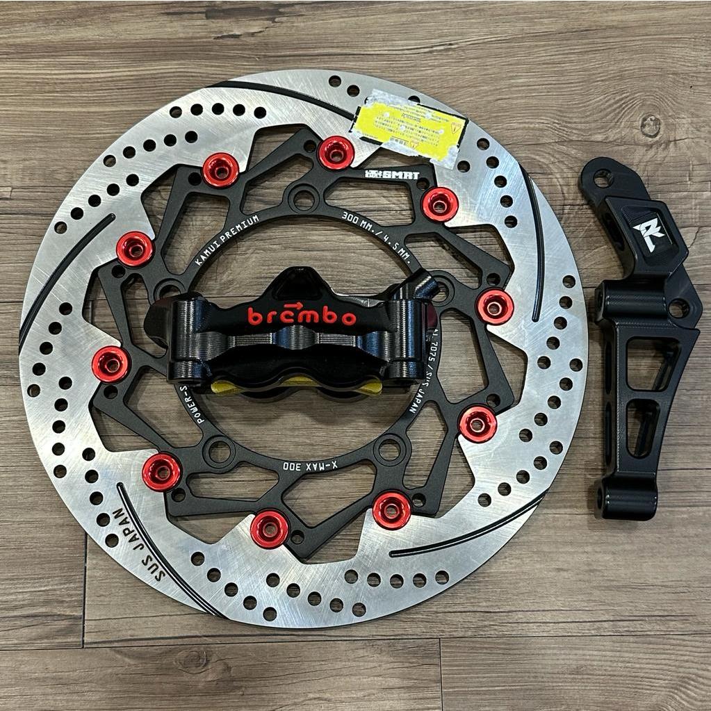 XMAX FULL SET DISC 300MM SIAP CALIPER GP4RX BLACK BRACKET PNP FRONT ...