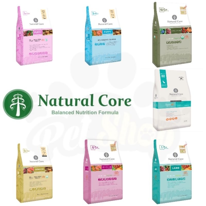 Natural Core[💯 Bar Code] Organic Dry Dog Food 1KG - Puppy Salmon/Lamb ...