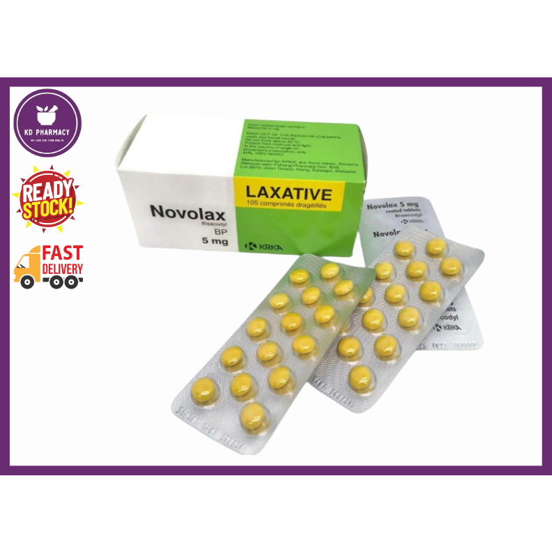 Novolax Bisacodyl for constipation 15 coated tablets Ubat Sembelit 通便丸 ...