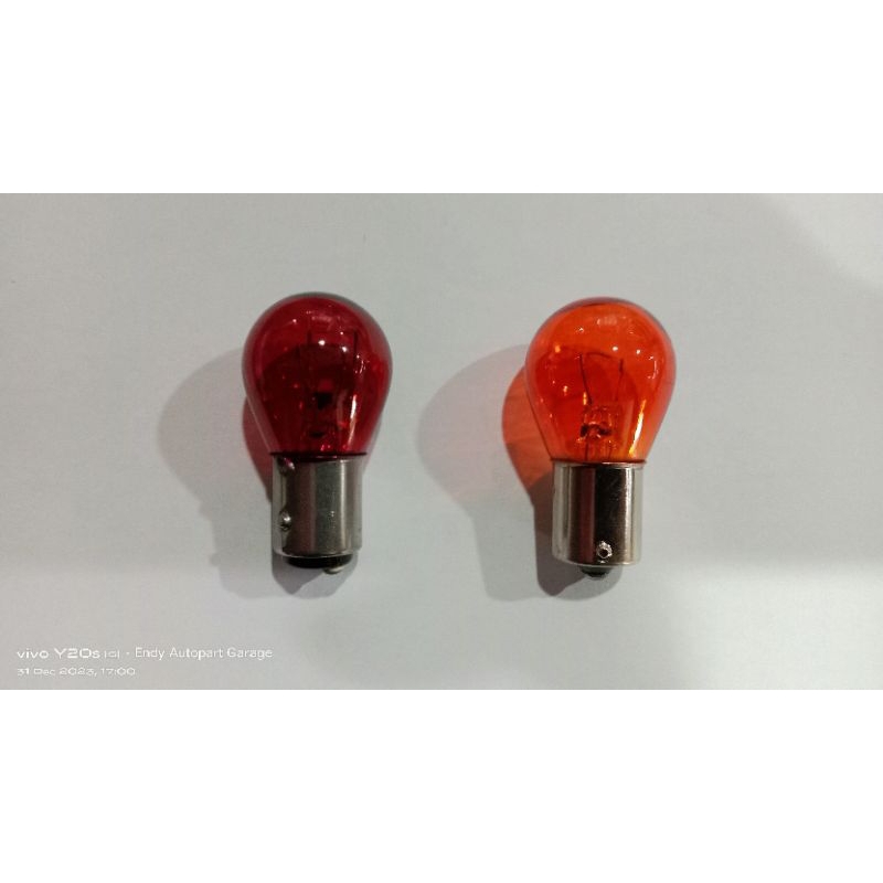 Bulb Red 1157 Orange 1156 untuk lampu belakang albino Wira Saga Iswara ...