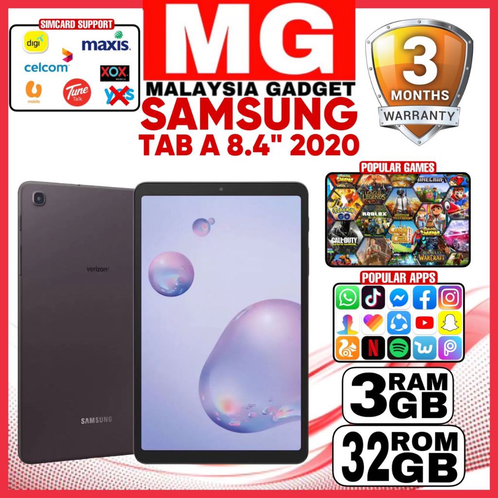 SAMSUNG GALAXY TAB A 8.4, Tab A7 Lite, Tab A, Tab E, Tab S, Tab Active ...