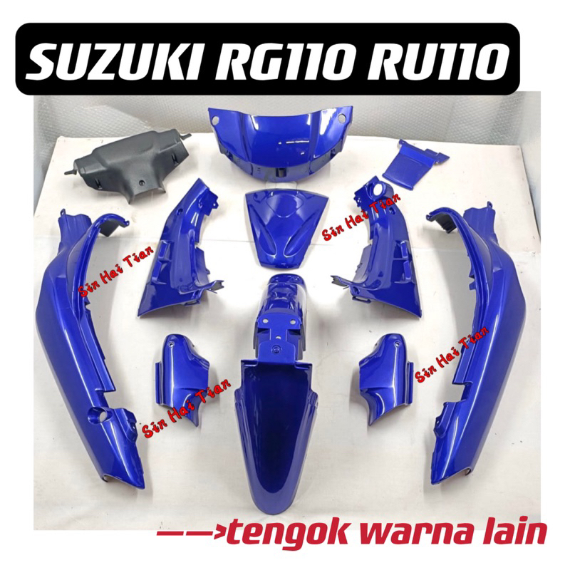 SUZUKI RG RGSPORT Cover Sets Complete Sets [Mseki] Hitam Biru Merah ...