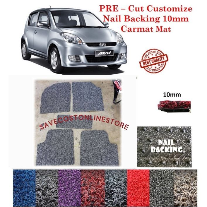 Perodua Myvi OLD 2005~2011 Customized Car Coil Floor Mat Carpet Nail ...