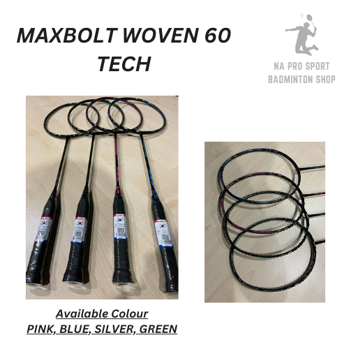 LAST CLEARANCE!! MAXBOLT Woven Tech 60 Badminton Racket (Super Strength ...