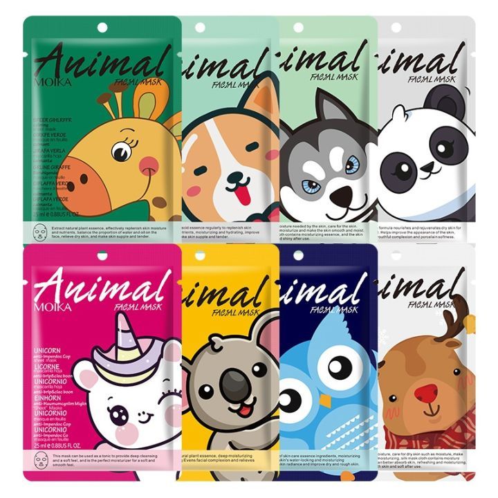 [100% ORIGINAL] 25ml MOIKA Animal Series Sheet Facial Face Mask Skin ...