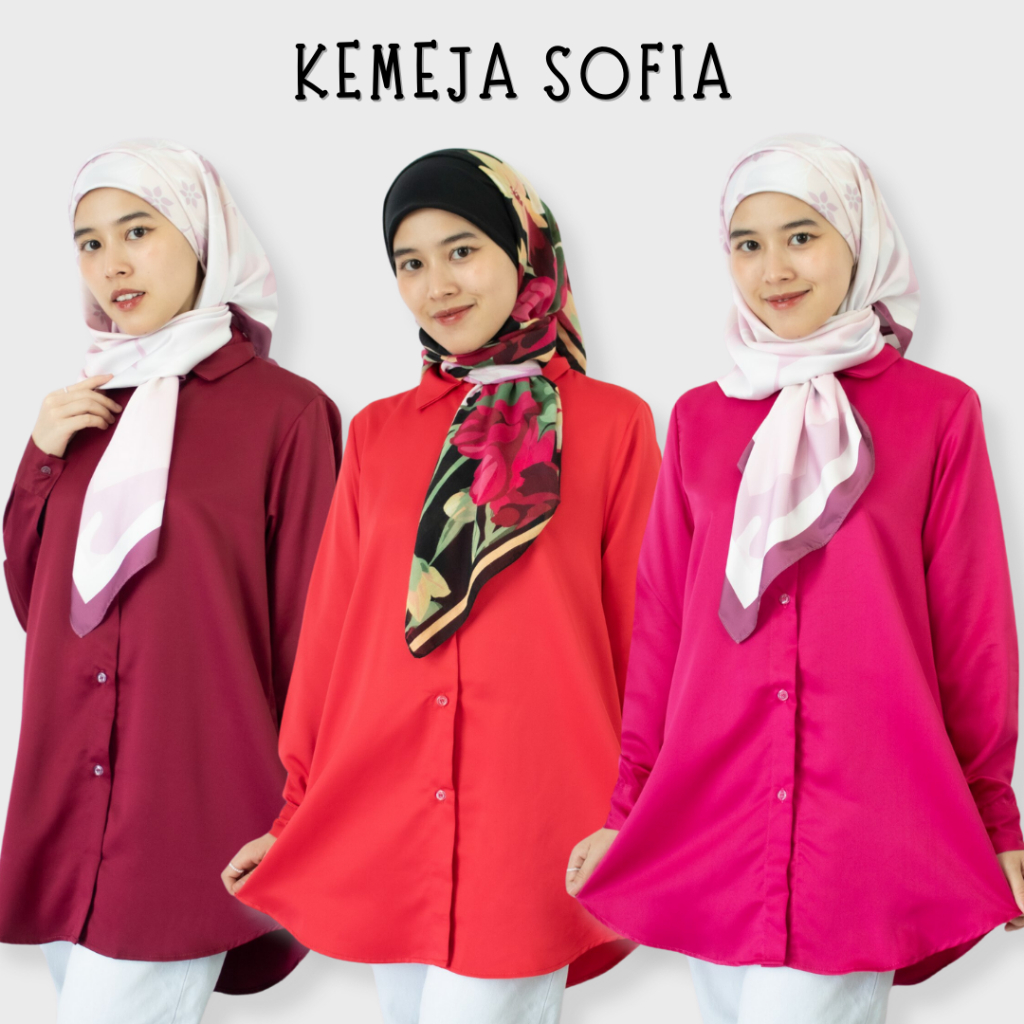 🔥[NEW ARRIVAL]🔥 KEMEJA SOFIA PREMIUM SATIN VIRAL BY SIMPLY GORGEOUS (1/2) | Shopee Malaysia