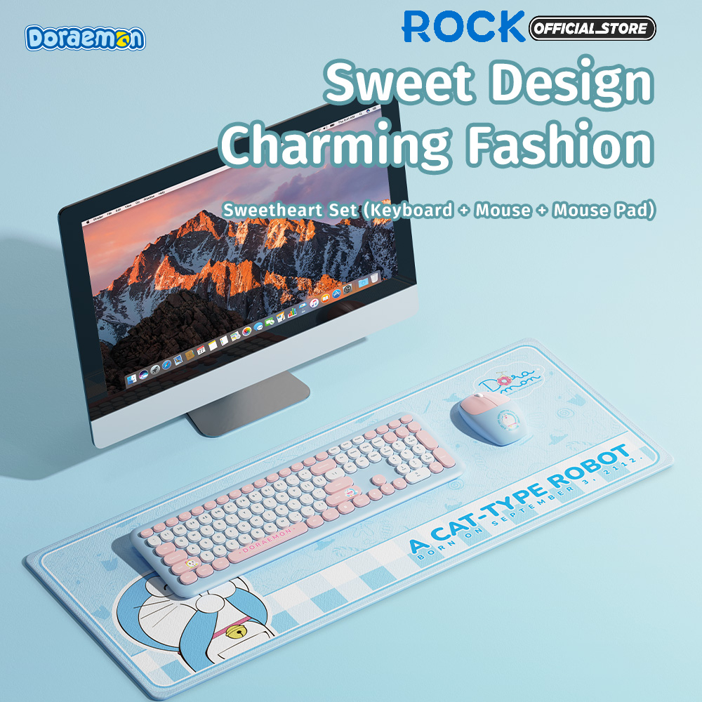 ROCK Doraemon Sweetheart Set Keyboard + Mouse + Mouse Pad (哆啦A梦 ...