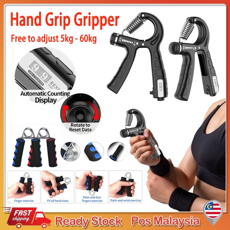 5kg-60kg Adjustable Hand Grip Gripper Fitness Hand Exerciser Grip with ...