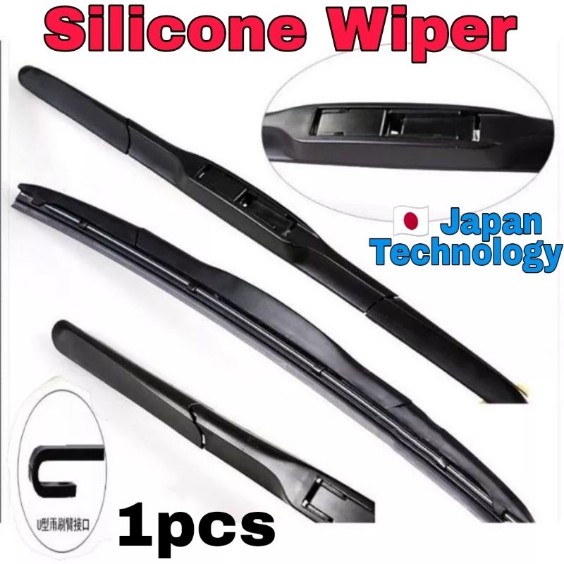 JAPAN 3 SECTION Car Windscreen Wiper SILICONE SOFT HONDA TOYOTA PERODUA PROTON mugen baru alza ...