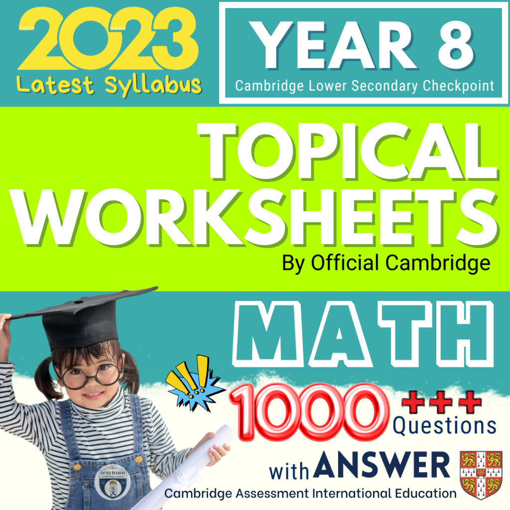 9 Cambridge Lower Secondary Checkpoint Year 8 Math Topical Worksheet ...