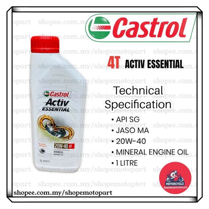 CASTROL 20/40W ENGINE OIL 4T 1LITER | Shopee Malaysia