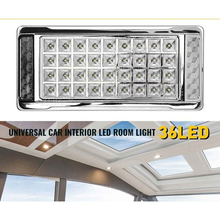 Universal Car Truck Lorry Van 36 Blue LED Interior Room Roof Lamp Light ...