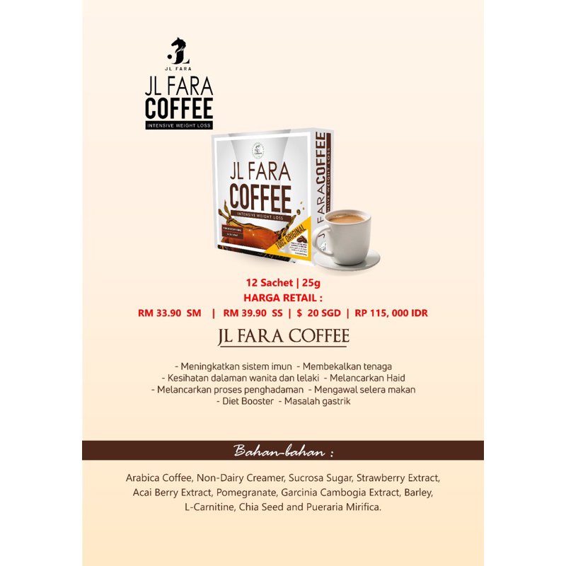 SKINNY COFFEE JL FARA 💯HQ + FREEGIFT | Shopee Malaysia