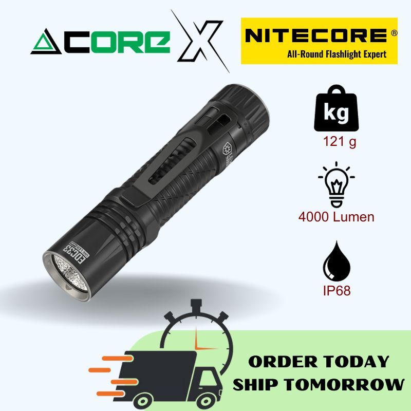 🔥100% ORIGINAL🔥 Nitecore EDC33 4000 Lumen EDC Flashlight | Shopee Malaysia