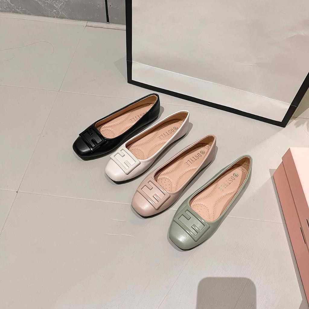 Ladies Ballet Flats Shoes Ballerina Shoes Soft PU Jelly Shoes Kasut ...