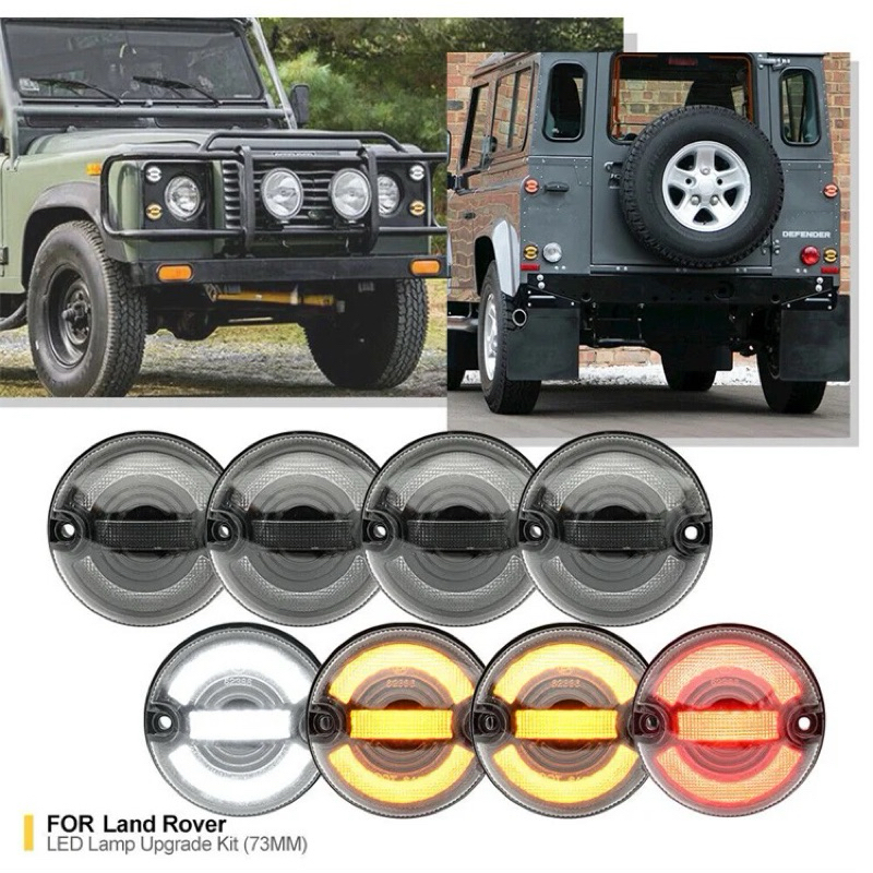 Land Rover Defender 90 110 (10pcs+Led Relay) Front & Rear Full Set Led ...