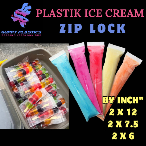 PLASTIK ICE CREAM ZIP LOCK 100PCS / ZIPPER BAG ICE CREAM VIRAL / JELLY ...