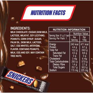 Snickers Peanut Bar Single 51g Chocolate / Recharge | Shopee Malaysia