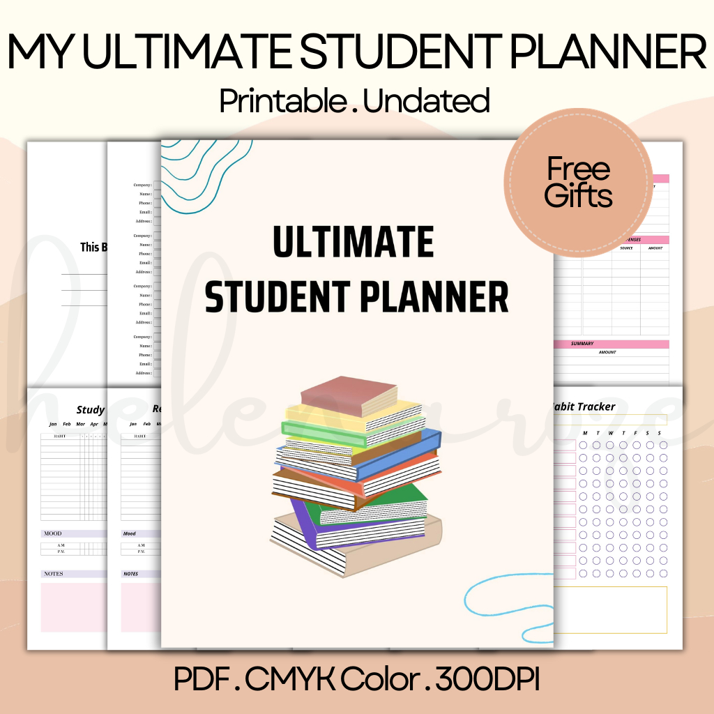 My Ultimate Student Planner, Planner, Printable Planner, Study Planner ...